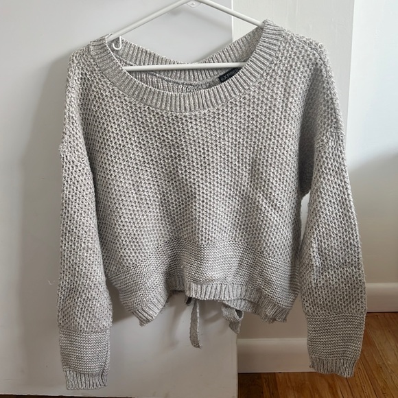 Express | Sweaters | Express Knit Sweater With Adorable Tie Back | Poshmark